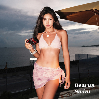 BEARUN SWIM 分体泳衣女2025性感辣妹比基尼泳装裹裙三件套