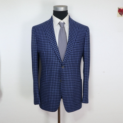 蓝豹bespoke日常千鸟格休闲单西