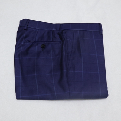蓝豹/lampo西裤 bespoke系列超修身蓝色格纹 仅82Y