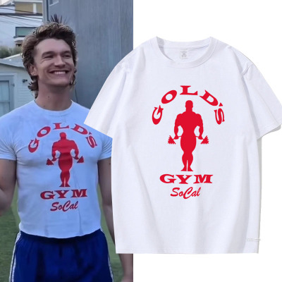 connor健身 gym巅峰对决同款短袖T恤夏季纯棉半袖潮heatedrivalry