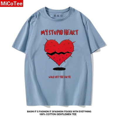 逃离地球乐队演唱会my stupid heart儿童短袖T恤男女应援半袖衣服