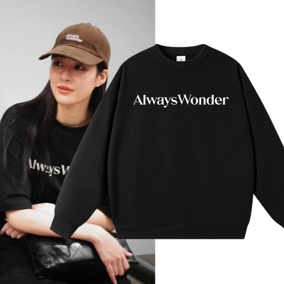 我们的秘密Lingorm邝玲玲同款宽松加绒卫衣女Always Wonder上衣服