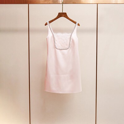 性感宽松蝴蝶结短款吊带连衣裙