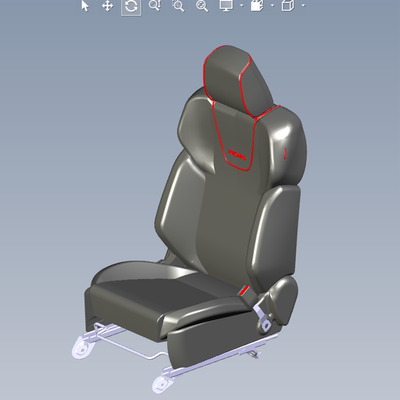 安全汽车座椅01200621三维图纸（STP/CATPart文件格式）