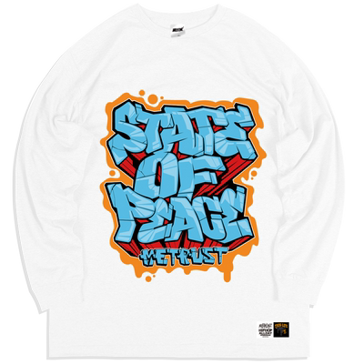 涂鸦美式复古大街舞国潮长袖滑板