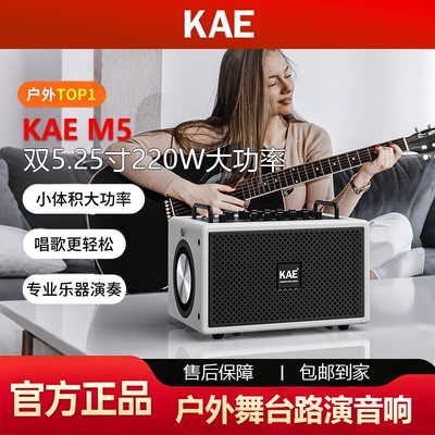 KAE M5音箱户外舞台路演直播 电吹管声乐器贝斯电吉他弹唱K歌音响
