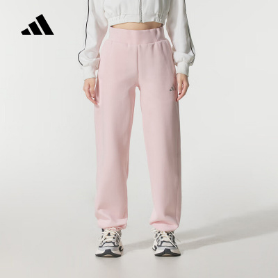 adidas阿迪达斯运动裤女2025冬季休闲宽松针织长裤 KC0043 KC0044