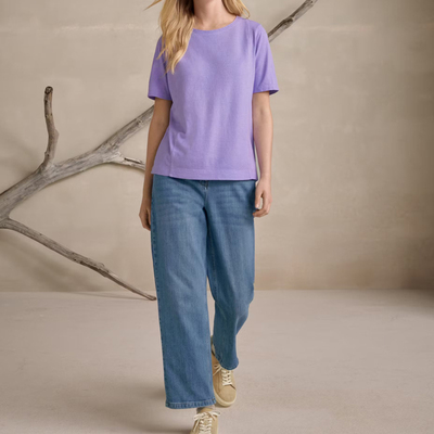 短袖休闲T恤抑菌透气汉麻料女衫