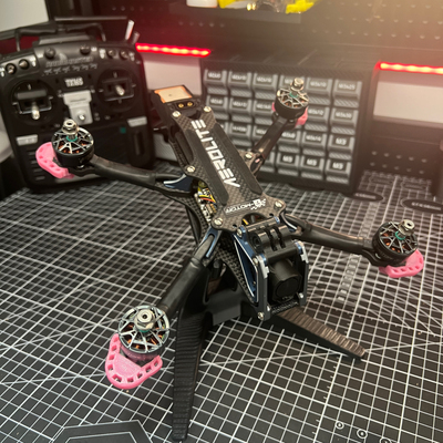 FlashSky aerolite全套3D打印件 5寸机保护垫减震脚垫GPS座天线座
