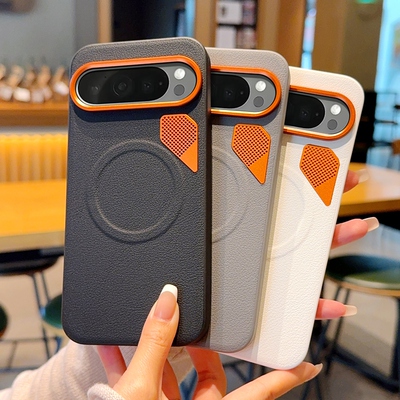 适用Google Pixel9A手机壳新款磁吸全包防摔硅胶磨砂谷歌Pixel9ProXL素皮保护套网红ins风透气散热男款高级感