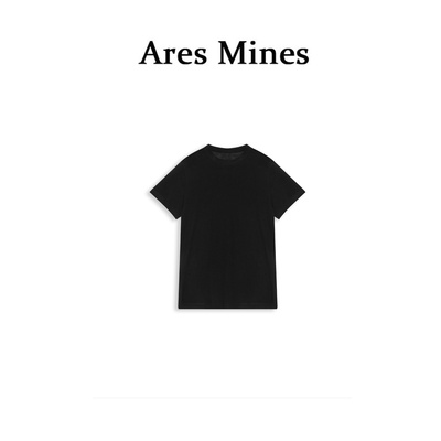 【盛朗熙Ares Mines】老钱极简 软糯舒适基础款微透圆领纯色T恤