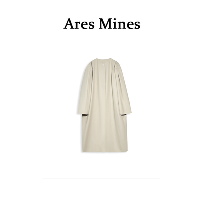 【盛朗熙Ares Mines】秋季新款  简约宽松纽扣纯色直筒风衣