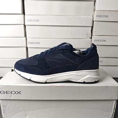 GEOX健乐士休闲运动鞋透气网面翻毛皮男鞋U35CZA C4002