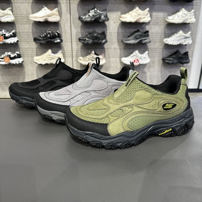Skechers斯凯奇男士秋季轻质耐磨百搭运动绑带户外休闲鞋237833C