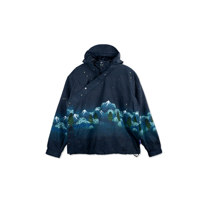 無南WUVNEN官方新品《呼麦蒙古人》系列印花斜襟夹克外套