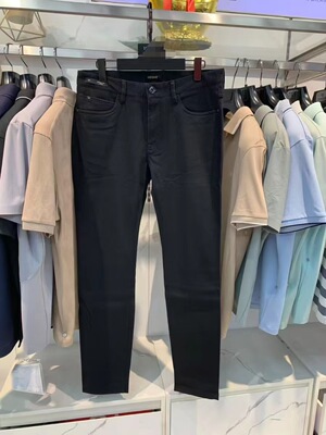 JJ1B80231九家休闲男装黑色春夏弹力窄脚版修身版牛仔
