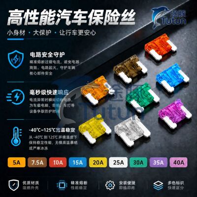 适用奥迪A6A3A4LA6LQ3Q5L A4 A1 Q5Q7汽车点烟器保险丝插片保险片