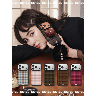 JUEVES星期四摩登女孩·复古格纹手册新色 适用苹果iPhone17ProMax/17Pro/16ProMax/华为Pura70手机壳 磁吸