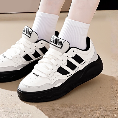 阿迪达斯女鞋男鞋2026新款春季情侣厚底板鞋低帮运动休闲鞋KH9022