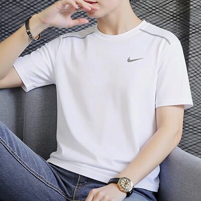 NIKE耐克男子跑步T恤夏新款速干网眼透气短袖运动休闲上衣IF2083