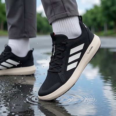 Adidas阿迪达斯男鞋户外溯溪鞋2026秋季新款透气涉水运动鞋JI3499