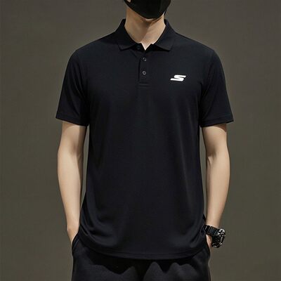 斯凯奇官方旗舰店短袖男夏季新款T恤轻便快干运动POLO衫P122M053