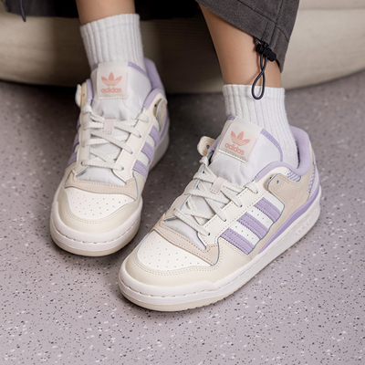 adidas阿迪达斯三叶草男鞋女鞋FORUM浅紫色潮流运动休闲鞋LA3796