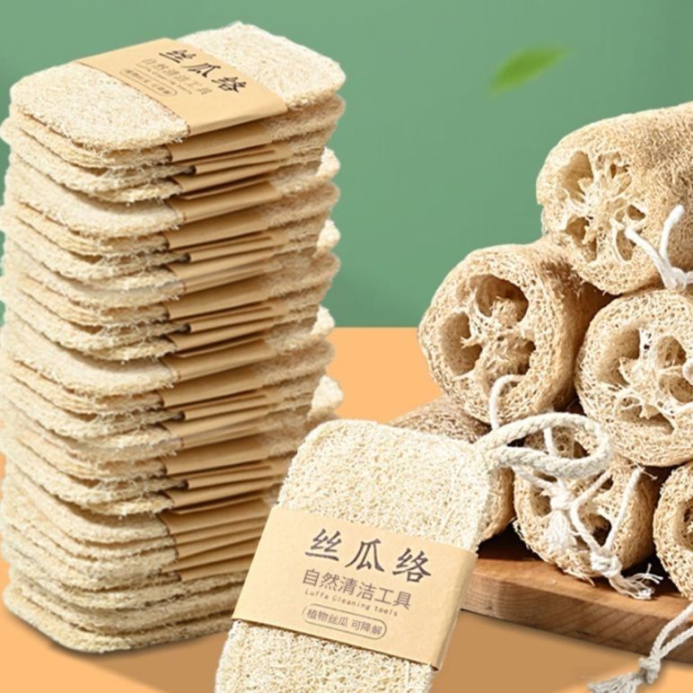 清洁天然神器洗碗去油瓜瓤抹布海绵百洁布厨房丝瓜络实用环保
