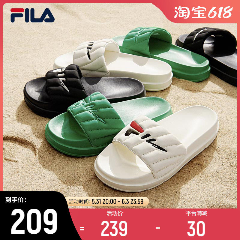 FILA斐乐官方DRIFTER女鞋复古拖鞋2023夏新款轻便舒适休闲沙滩鞋_虎窝淘