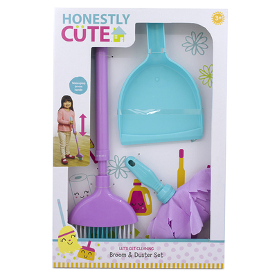 HONESTLY CUTE伸缩调长短仿真扫帚簸箕抹布搞清洁儿童过家家玩具