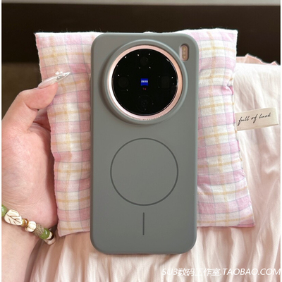 钛灰色细圈磁吸充电X200s适用vivoX200pro手机壳mini液态硅胶X200ultra软糯Findx8s高级感magsafe防摔炭灰男