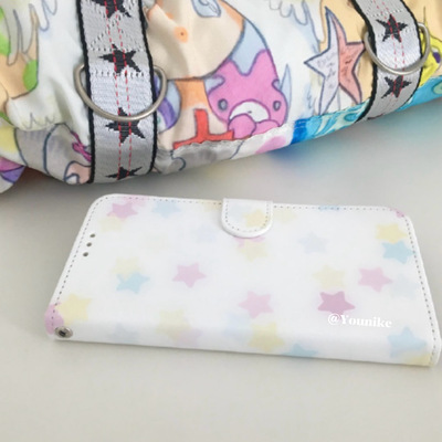 韩系星星翻盖皮质防摔苹果手机壳