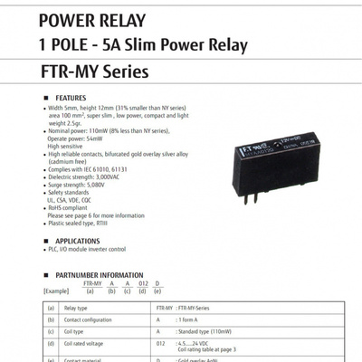 FTR富士通MYAA024E信号继电器MYA