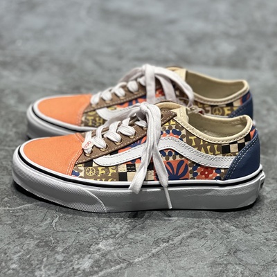 Vans Old Skool Tapered男女款涂鸦民族风低帮滑板鞋VN0A54F4B2X