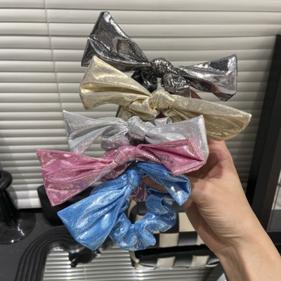 E3429 韩系少女满钻彩色蝴蝶结发绳发圈高级感发绳头绳韩系ins