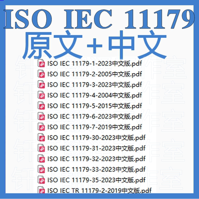 ISO IEC 11179信息技术元数据注册系统 13个原文中文标准资料翻译