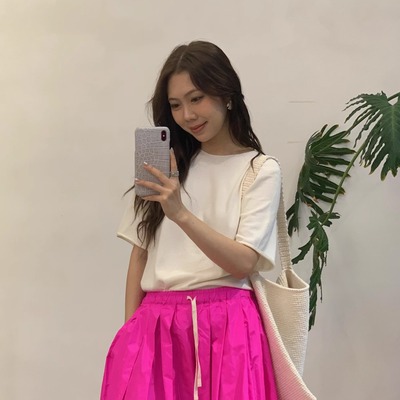 Cha 官方 | NITTO 25秋冬 DIAMANTE 意大利丝棉混纺手工短袖T恤