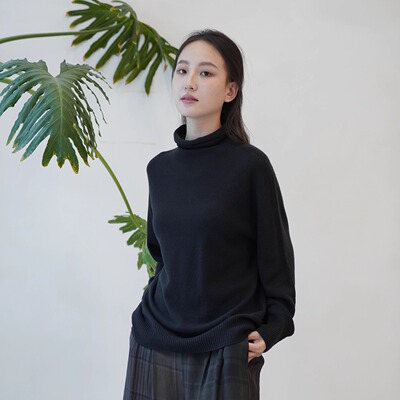 Cha官方 | pas de calais 25秋冬 透气羊毛宽松高领套头衫 多色选