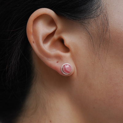 Cha 官方 | Soft Mountains软山Lover红纹石圆形小耳环