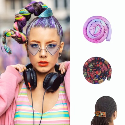 民族风脏辫发绳扭博辫非洲辫女发带脏脏辫头绳男女dreads彩色发箍