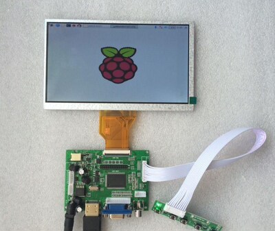 3B+RaspberryPi高清7寸数字触摸液晶屏套件HDMI+2AV+VGA
