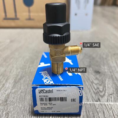 原装Castel 卡士妥直角截止阀制冷角阀 6110/22/23/43/54/66