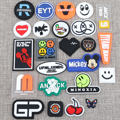 可爱时尚卡通皮标衣服补丁贴箱包装饰贴硅胶橡胶PVC软件DIY修补