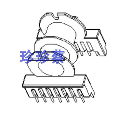 ER4215磁芯骨架卧式双槽8+8针