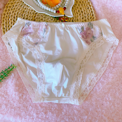 新款式男士性感牛奶丝蕾丝内裤伪娘专用男装女性化舒适内裤CD变装