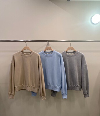 韩国东大门2026春季新款remaking 简约休闲圆领纯色长袖卫衣