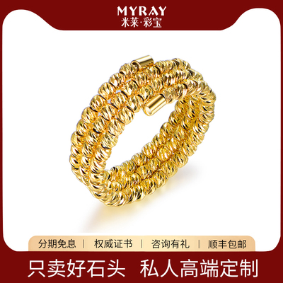 米莱18K戒指轻奢感珠宝首饰女食指戒尾戒入门基础戒