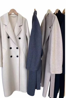 细度15微米！经典款101801六粒扣长款100纯山羊绒双面过膝大衣