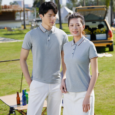 HANLING韩领6770工作服夏季短袖T恤文化Polo衫团队工服印logo定制