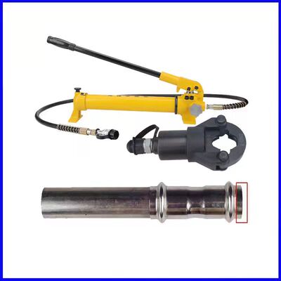 便携式电动不锈钢压管钳液压钳DN1525324050手动管道卡压钳65100